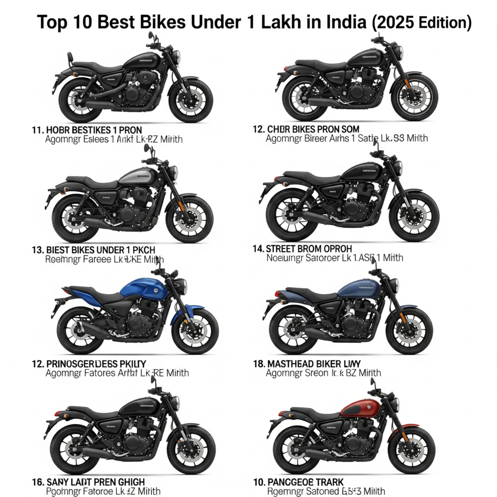 Top 10 Best Bikes Under 1 Lakh in India (2025 Edition): Mileage, Style ...